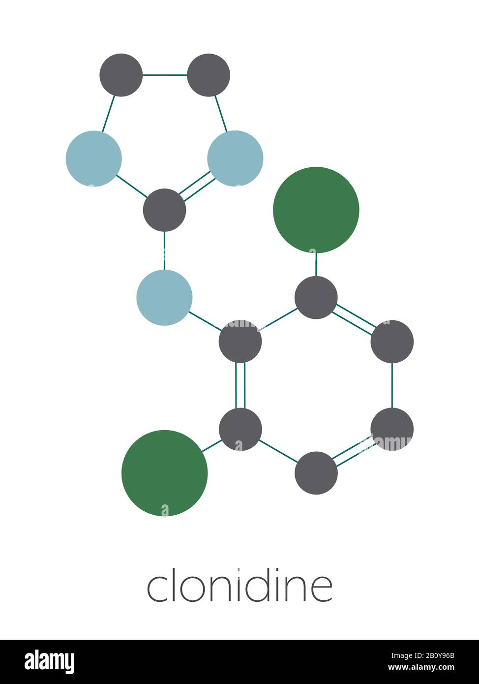Clonidine drug molecule, illustration Stock Photo - Alamy