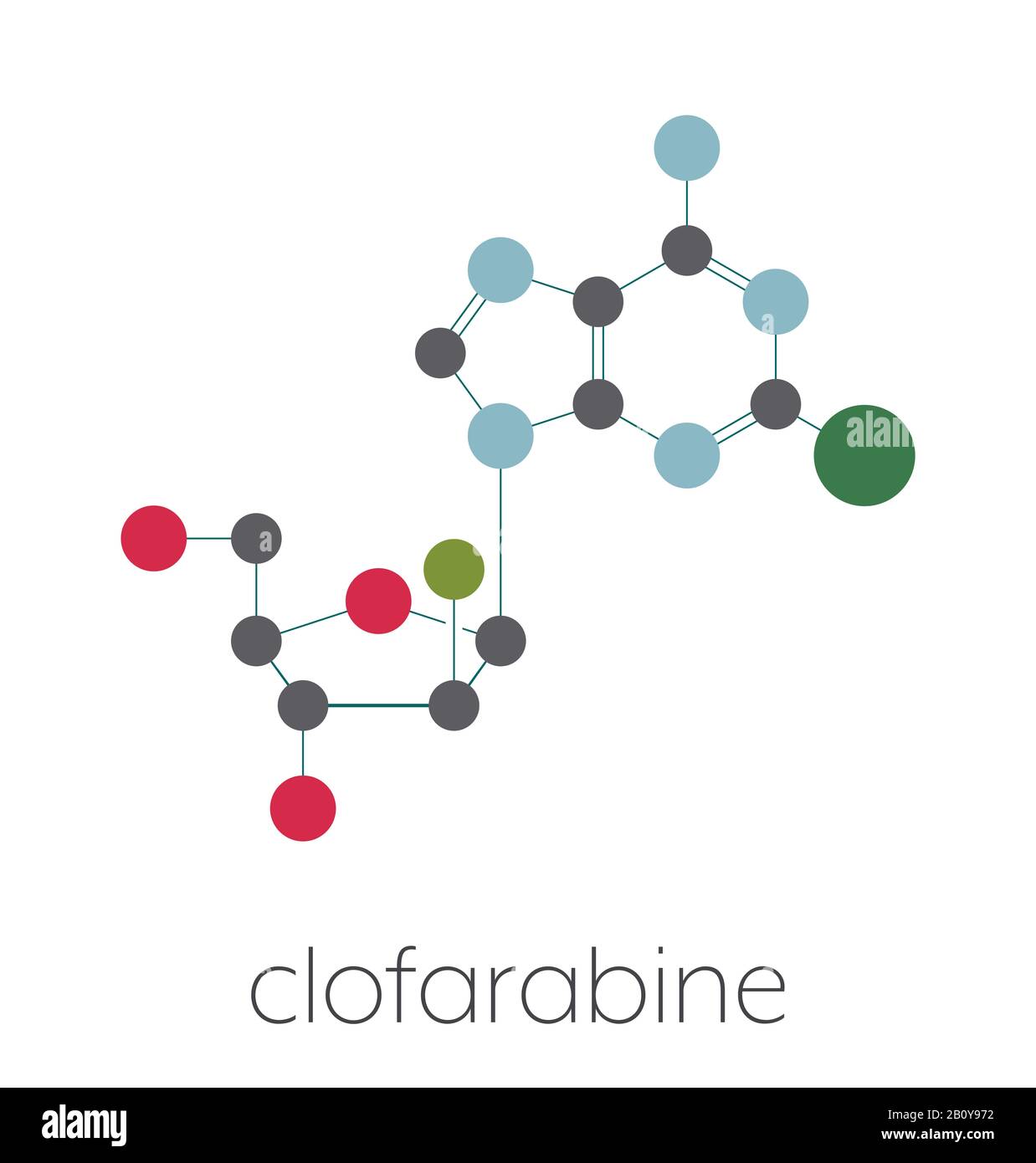 Clofarabine cancer drug molecule, illustration Stock Photo - Alamy