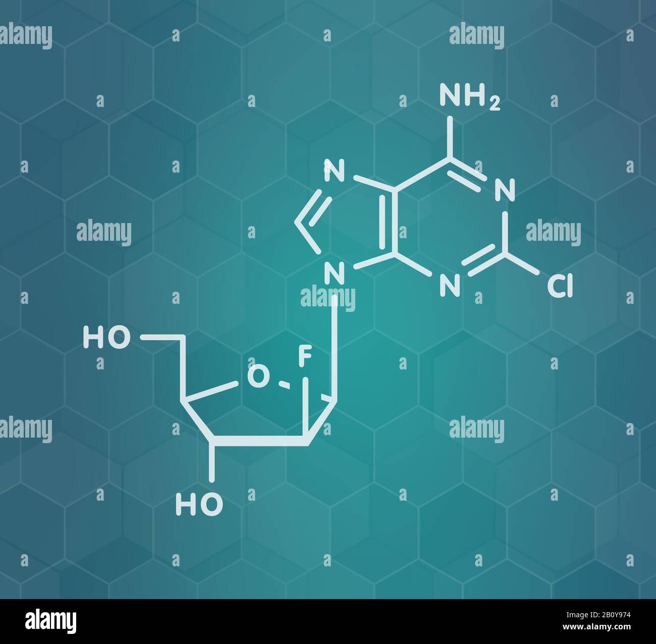 Clofarabine cancer drug molecule, illustration Stock Photo - Alamy
