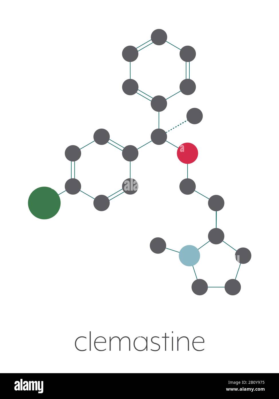 Clemastine antihistamine drug molecule, illustration Stock Photo - Alamy