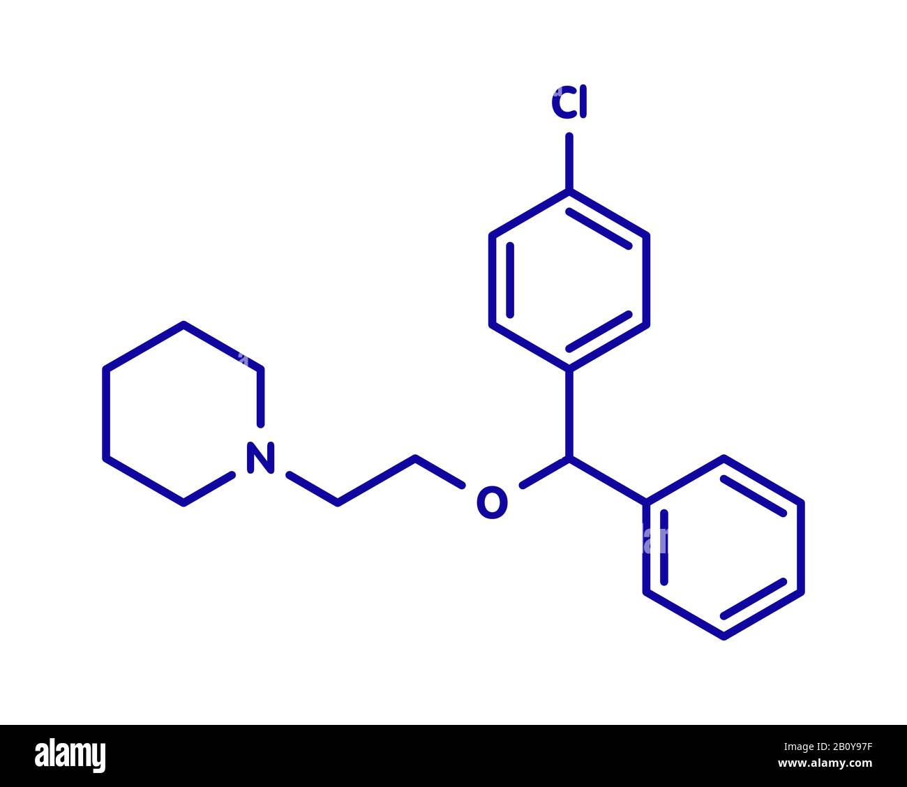 Cloperastine cough suppressant drug molecule, illustration Stock Photo ...