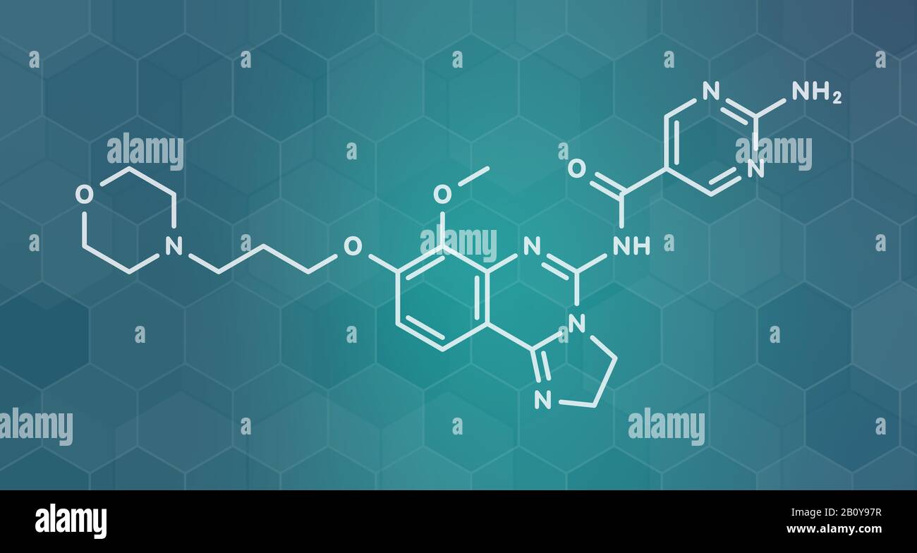 Copanlisib cancer drug molecule, illustration Stock Photo - Alamy