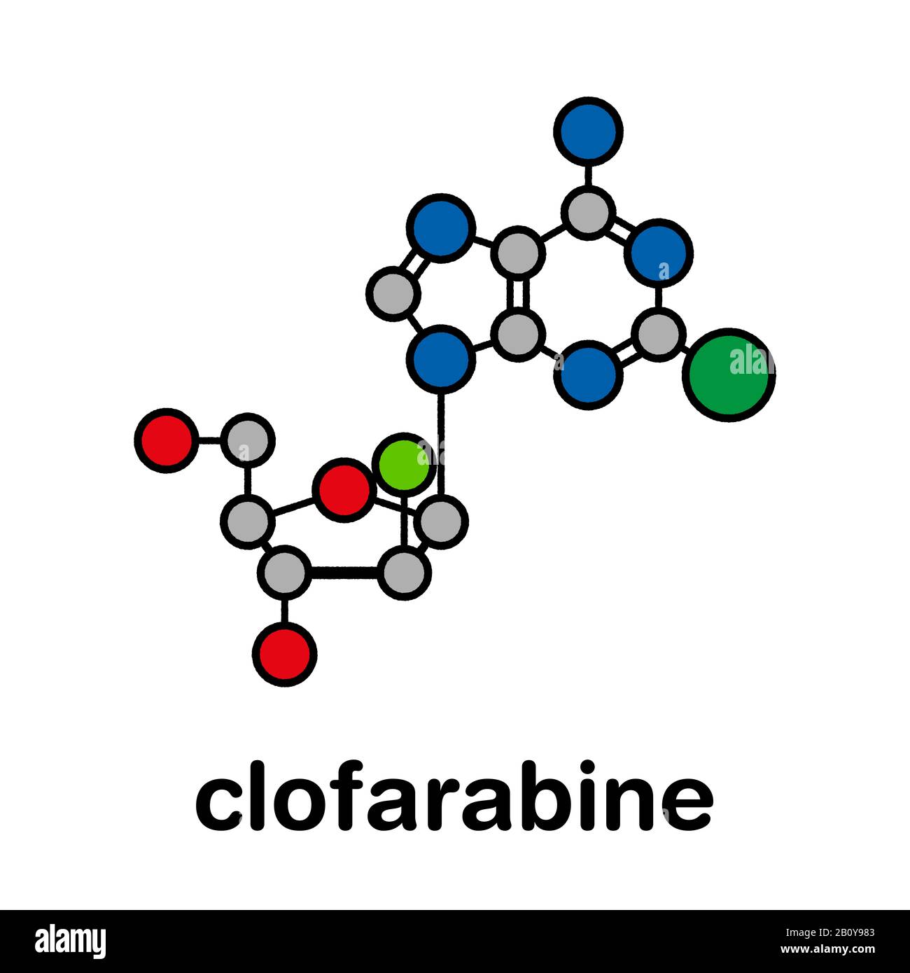Clofarabine cancer drug molecule, illustration Stock Photo - Alamy