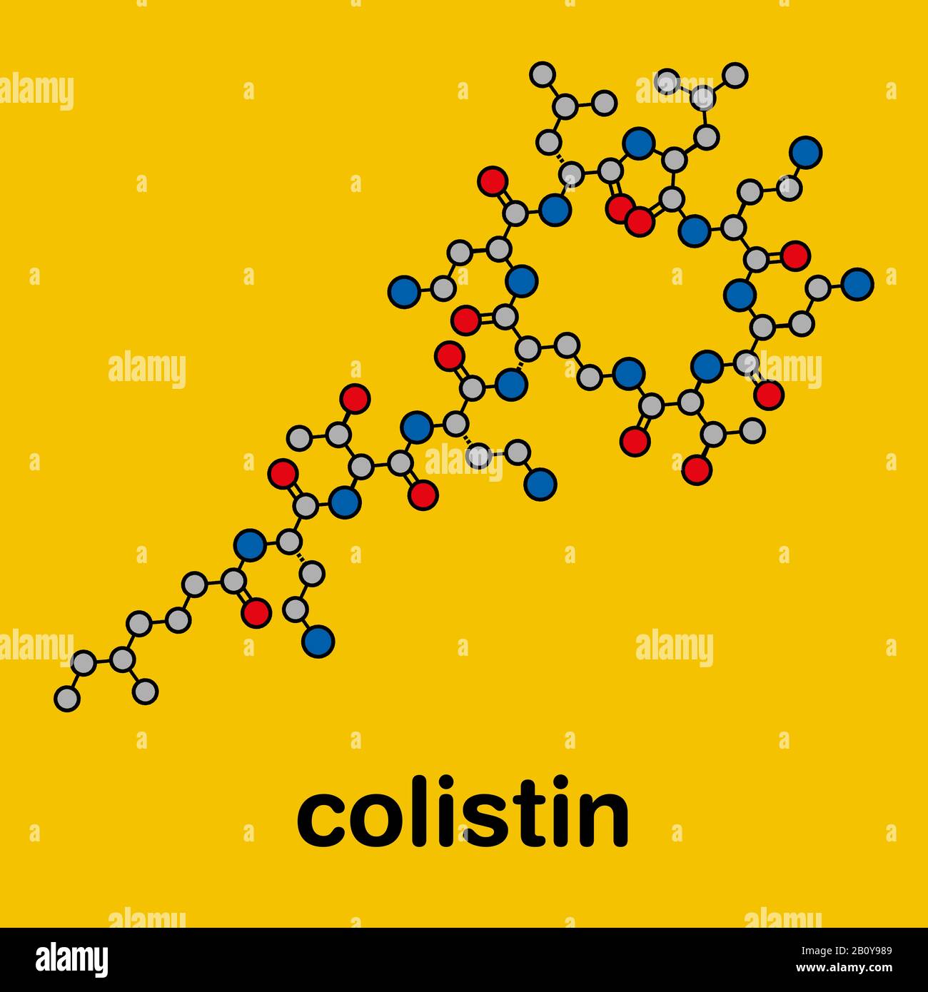 Colistin antibiotic drug molecule, illustration Stock Photo - Alamy