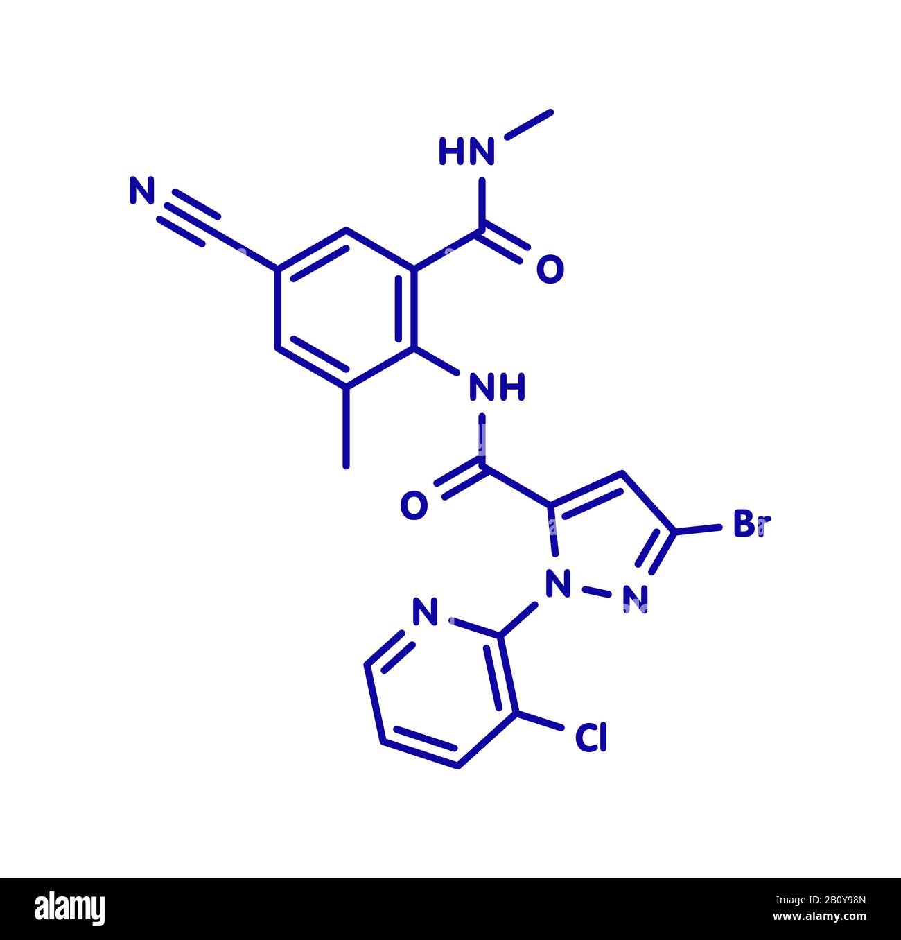 Cyantraniliprole insecticide molecule, illustration Stock Photo - Alamy