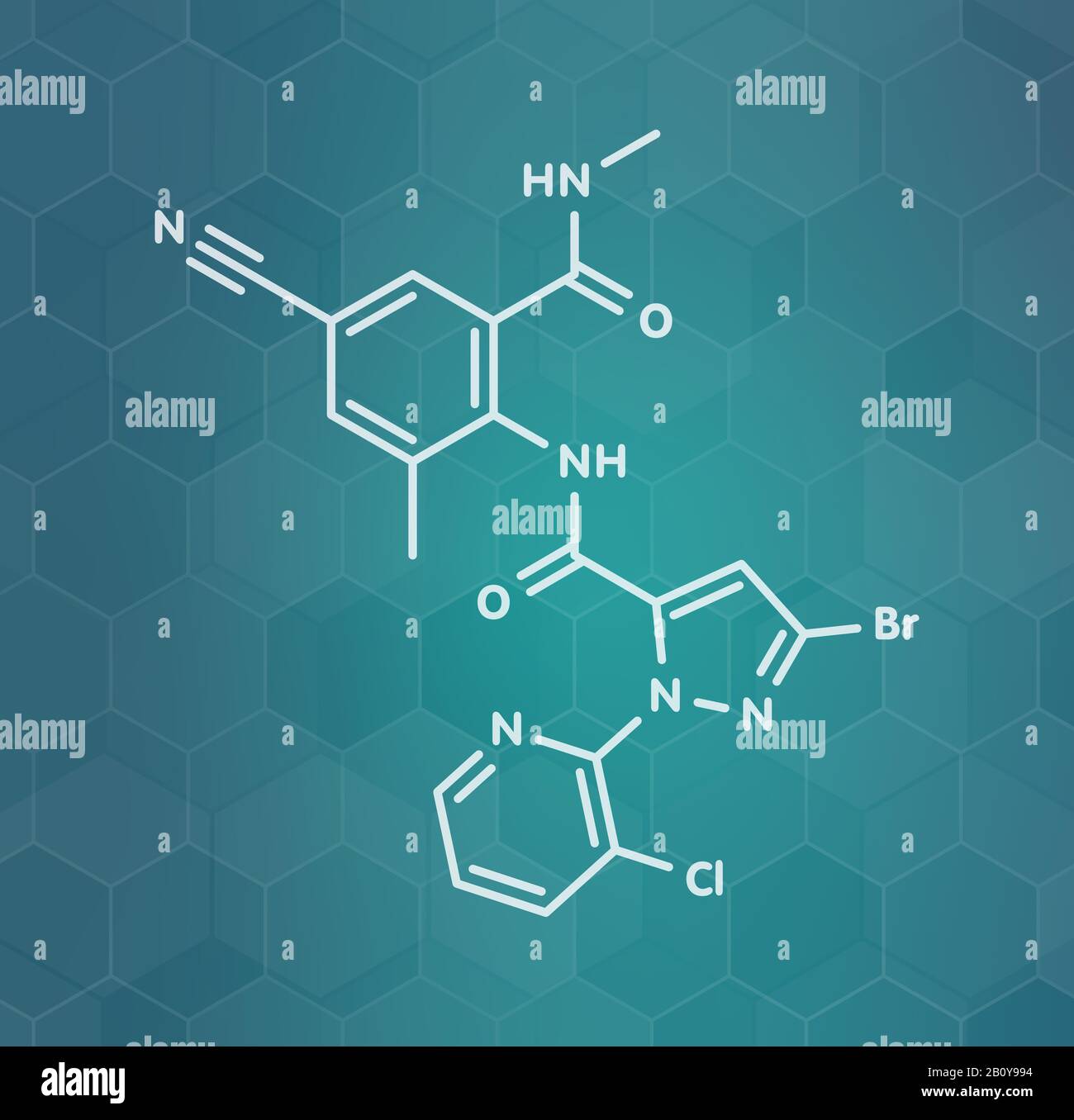 Cyantraniliprole insecticide molecule, illustration Stock Photo - Alamy