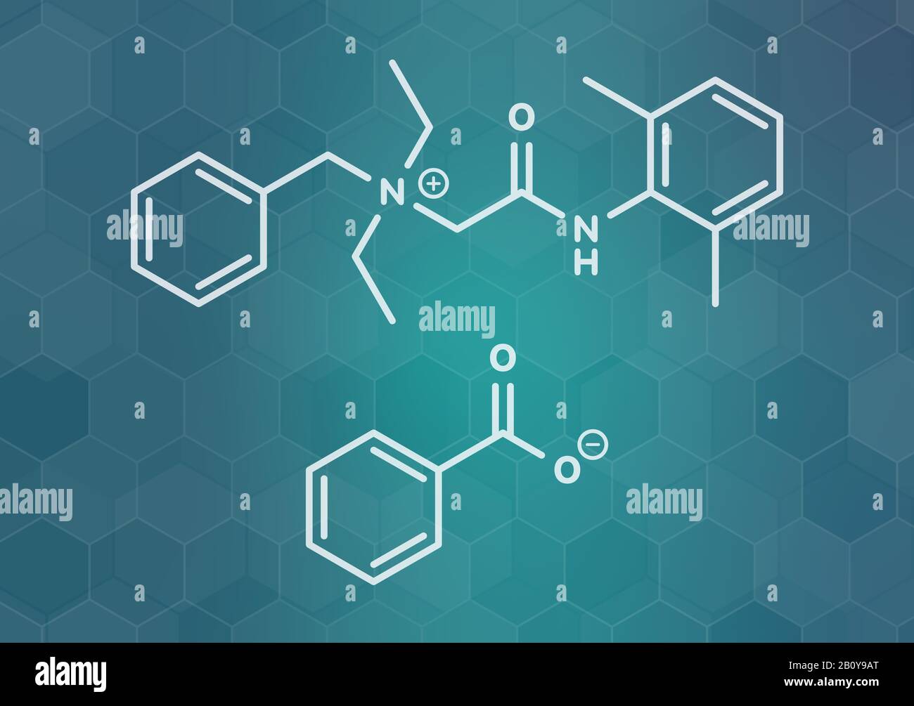 Denatonium benzoate bittering agent, illustration Stock Photo - Alamy