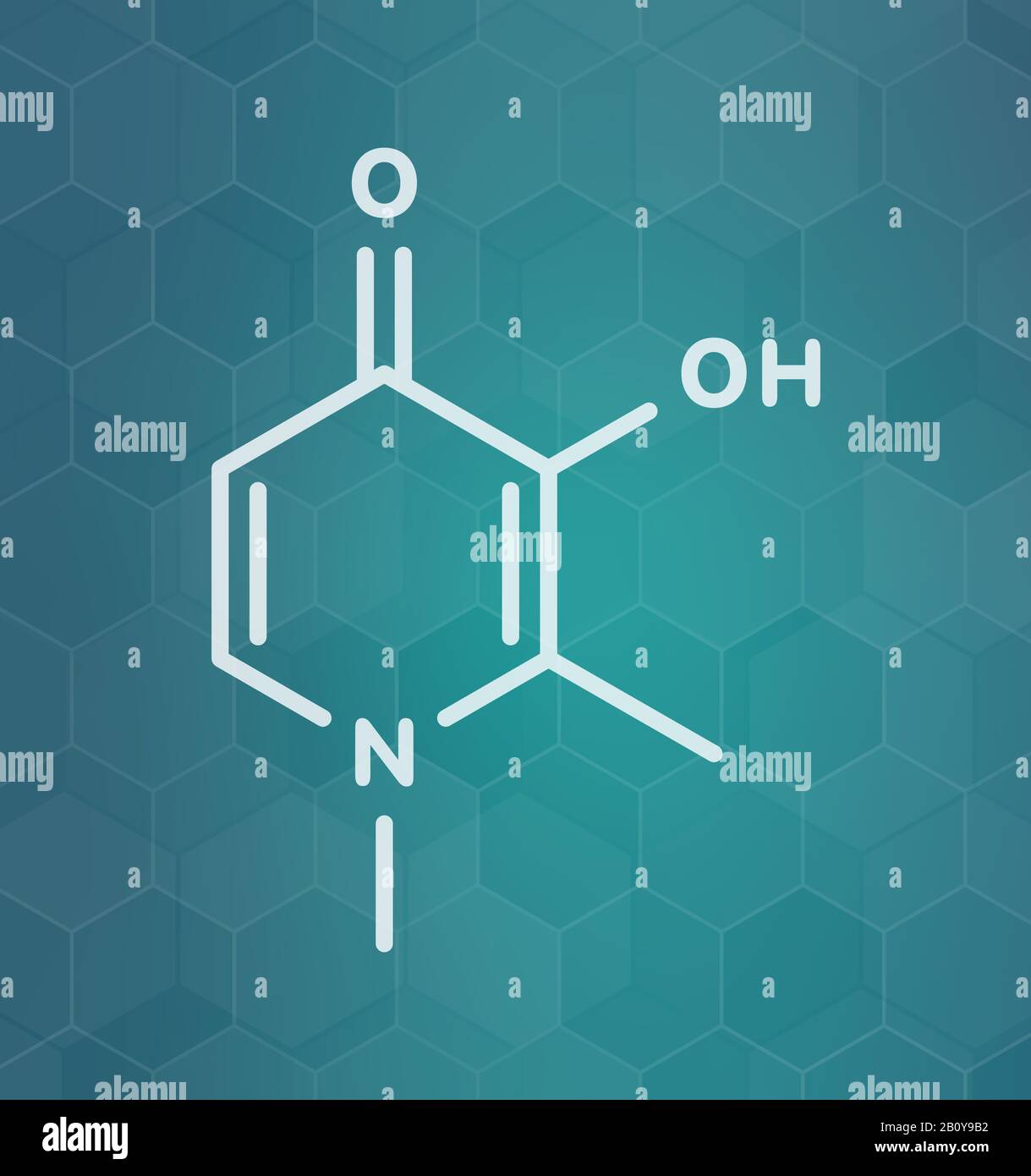 Deferiprone thalassaemia major drug molecule, illustration Stock Photo ...