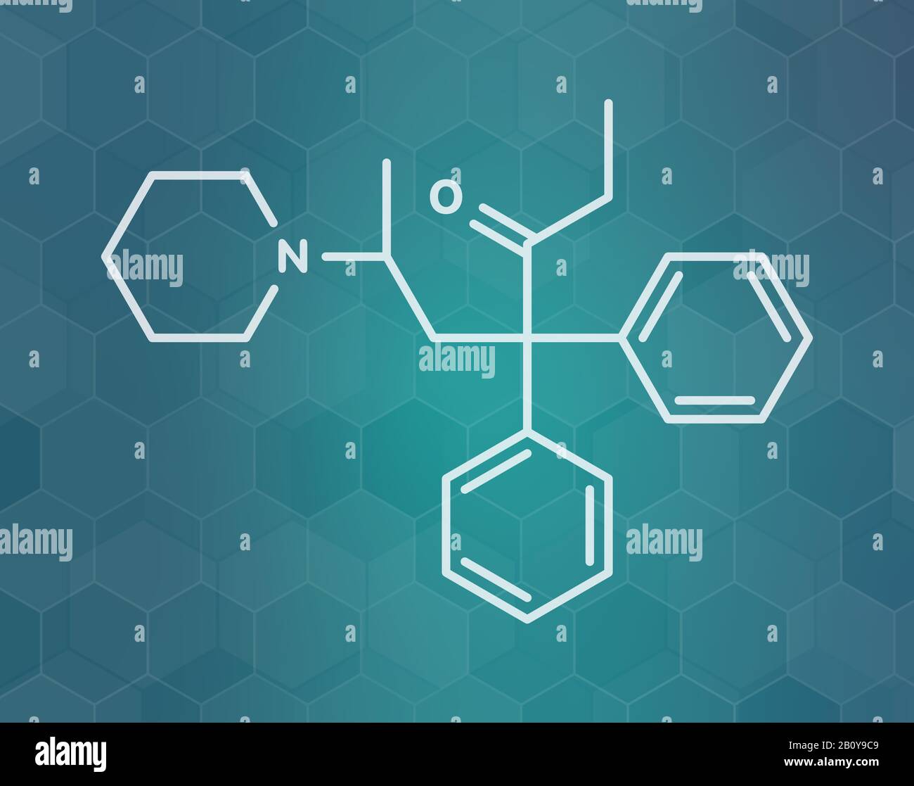 Dipipanone opioid analgesic drug molecule, illustration Stock Photo - Alamy