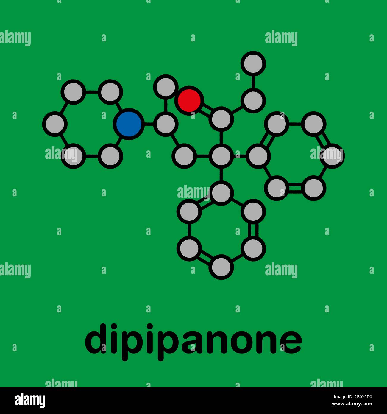 Dipipanone opioid analgesic drug molecule, illustration Stock Photo - Alamy