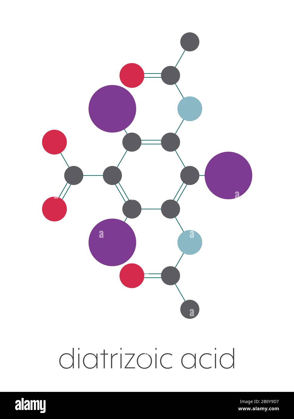 Diatrizoic acid contrast agent, illustration Stock Photo - Alamy