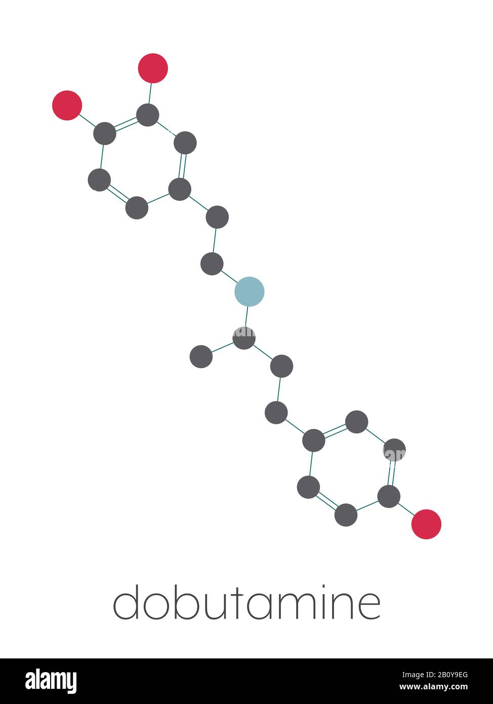 Dobutamine sympathomimetic drug molecule, illustration Stock Photo - Alamy