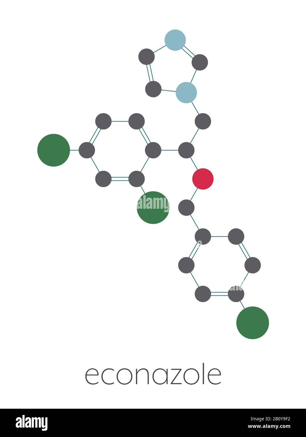 Econazole antifungal drug molecule, illustration Stock Photo - Alamy