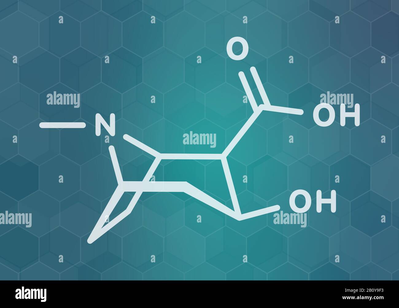 Ecgonine coca alkaloid molecule, illustration Stock Photo - Alamy