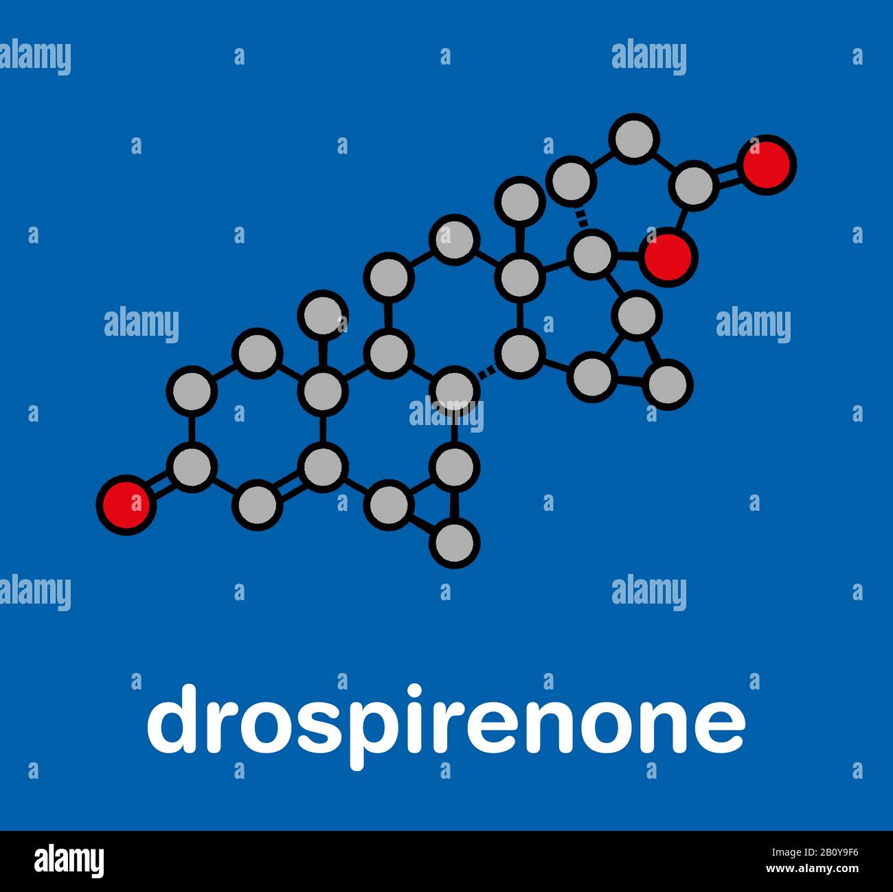 Drospirenone contraceptive drug molecule, illustration Stock Photo - Alamy