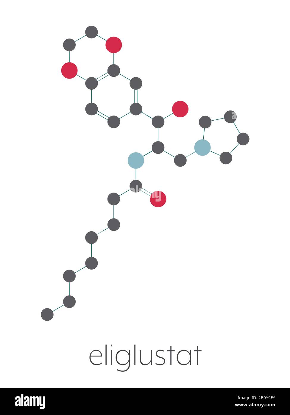 Eliglustat Gaucher disease drug molecule, illustration Stock Photo - Alamy