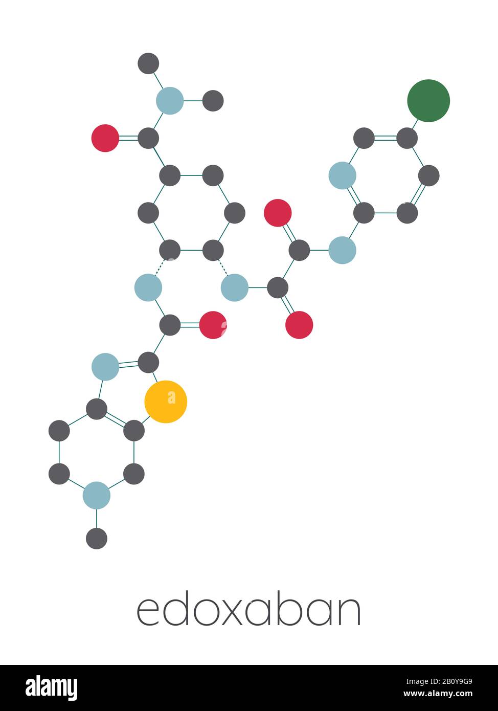 Edoxaban anticoagulant drug molecule, illustration Stock Photo - Alamy