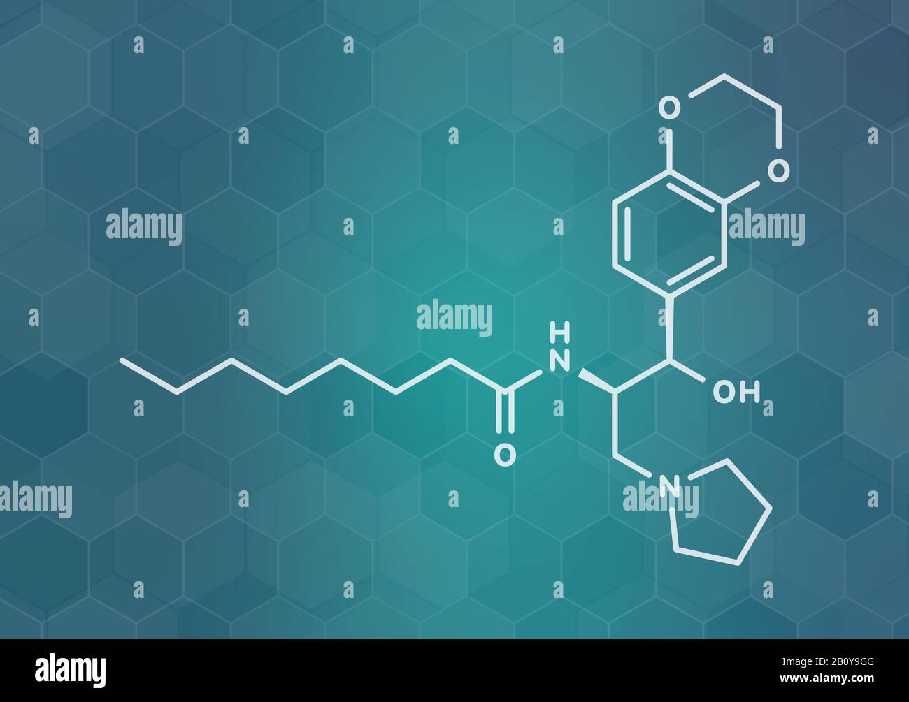 Eliglustat Gaucher disease drug molecule, illustration Stock Photo - Alamy