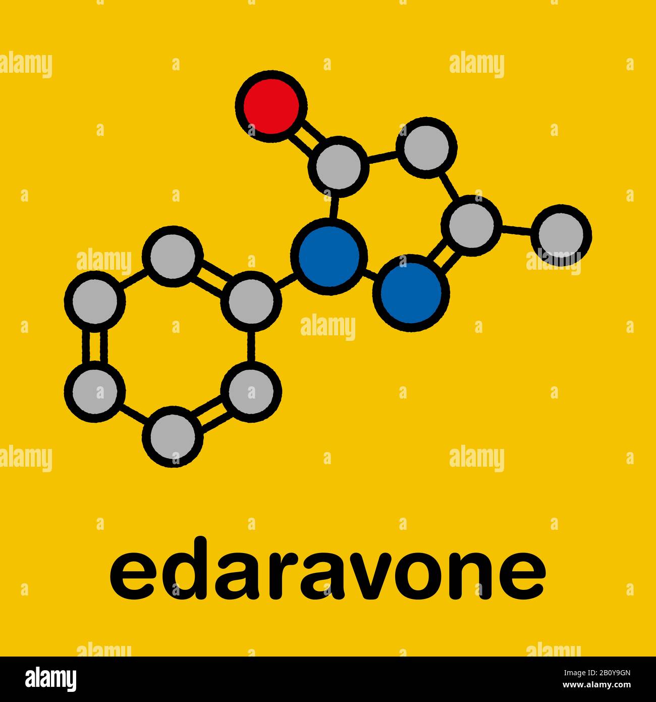 Edaravone drug molecule, illustration Stock Photo - Alamy