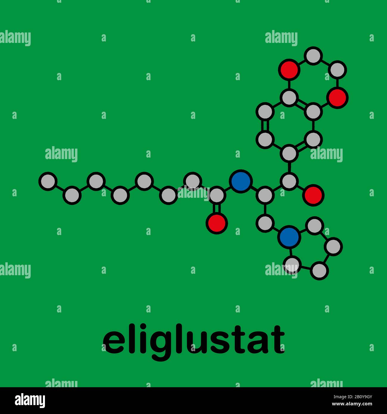 Eliglustat Gaucher disease drug molecule, illustration Stock Photo - Alamy
