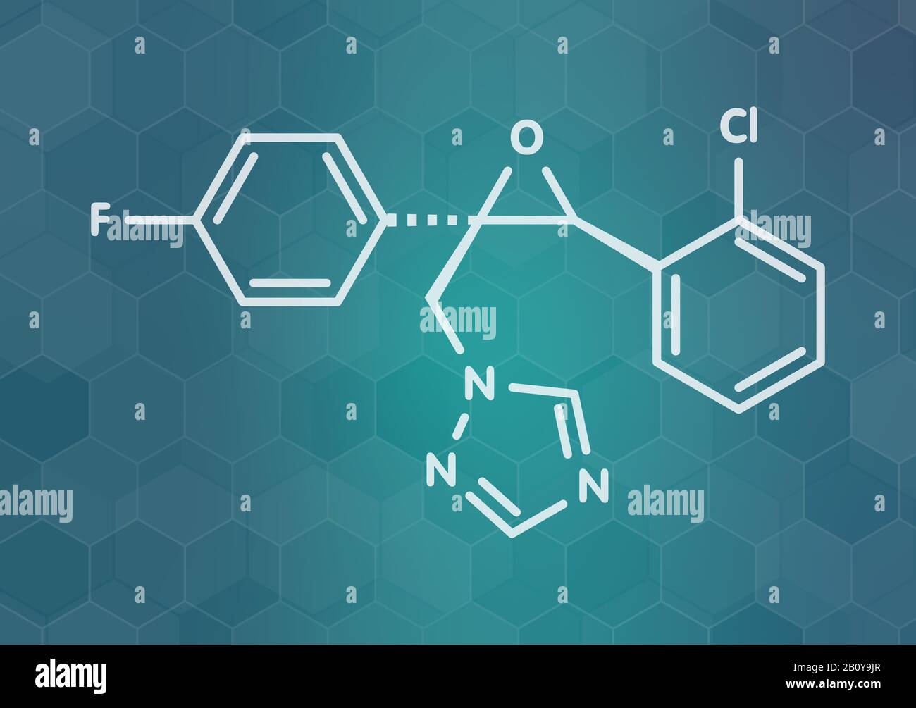 Epoxiconazole fungicide molecule, illustration Stock Photo - Alamy