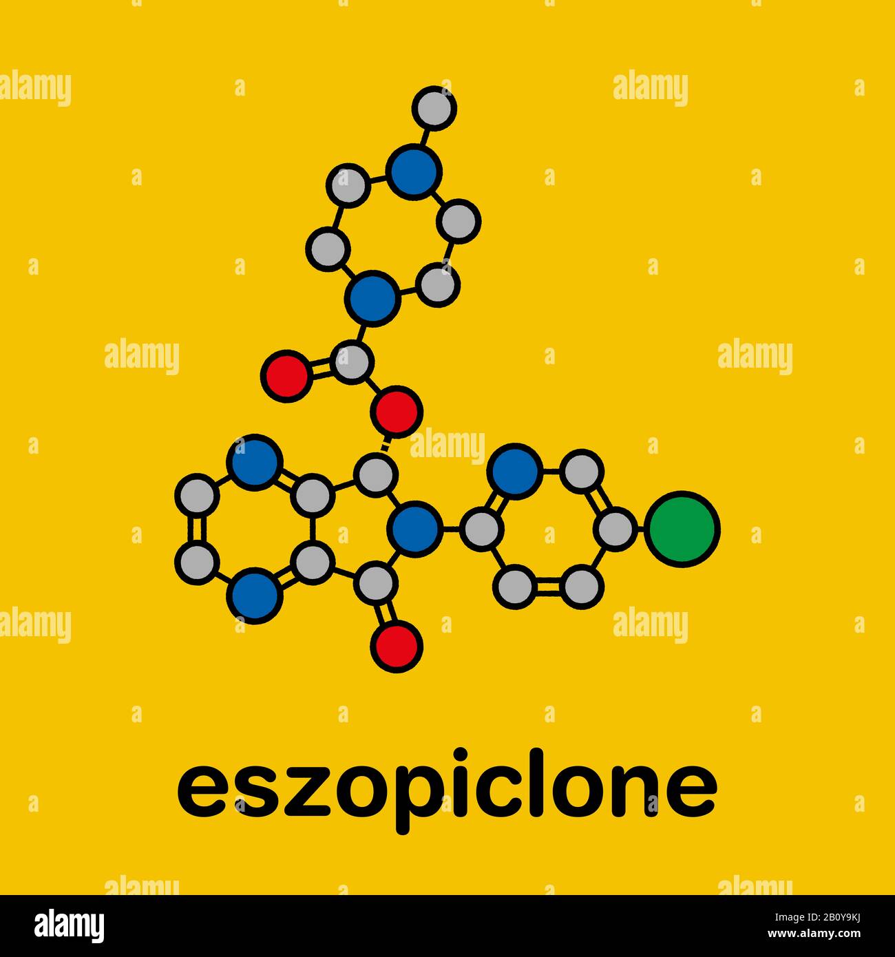 Eszopiclone hypnotic drug molecule, illustration Stock Photo - Alamy