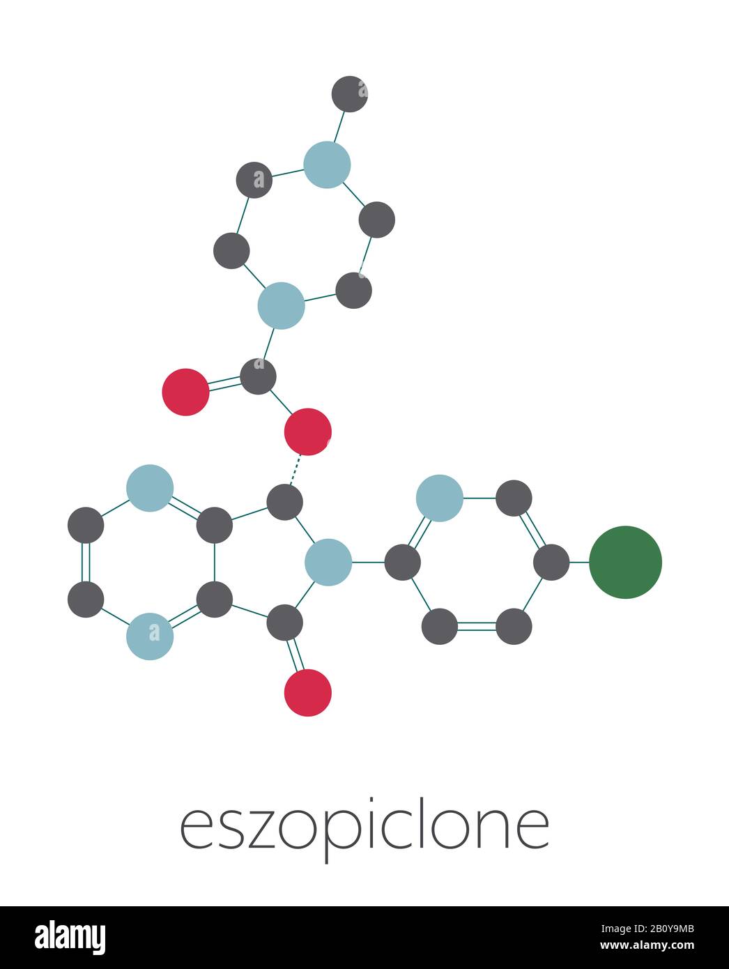 Eszopiclone hypnotic drug molecule, illustration Stock Photo - Alamy