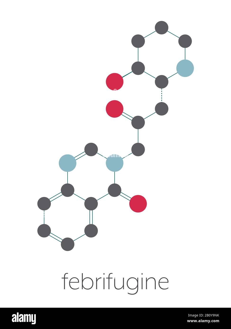 Febrifugine alkaloid molecule, illustration Stock Photo - Alamy