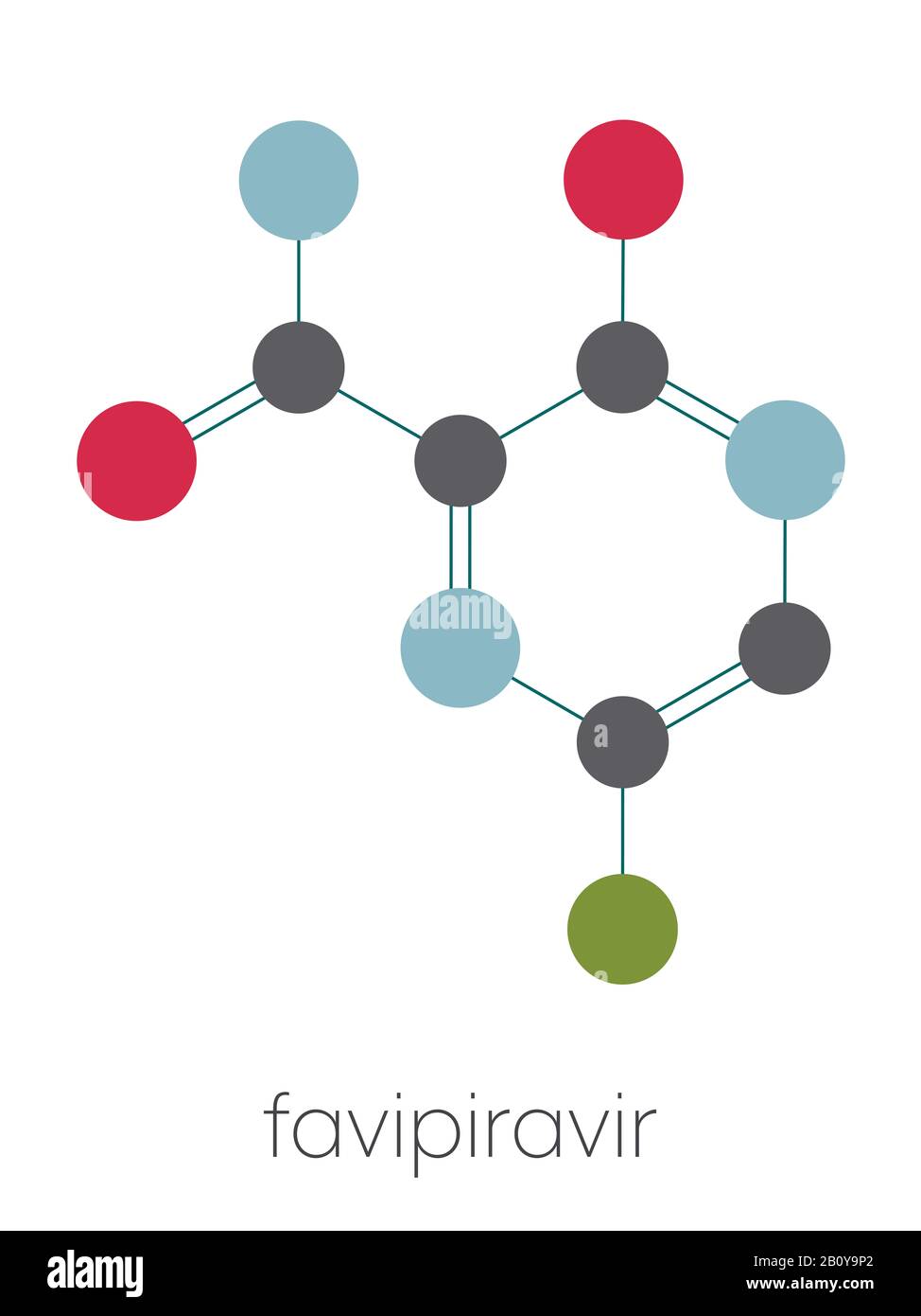 Favipiravir antiviral drug molecule, illustration Stock Photo - Alamy