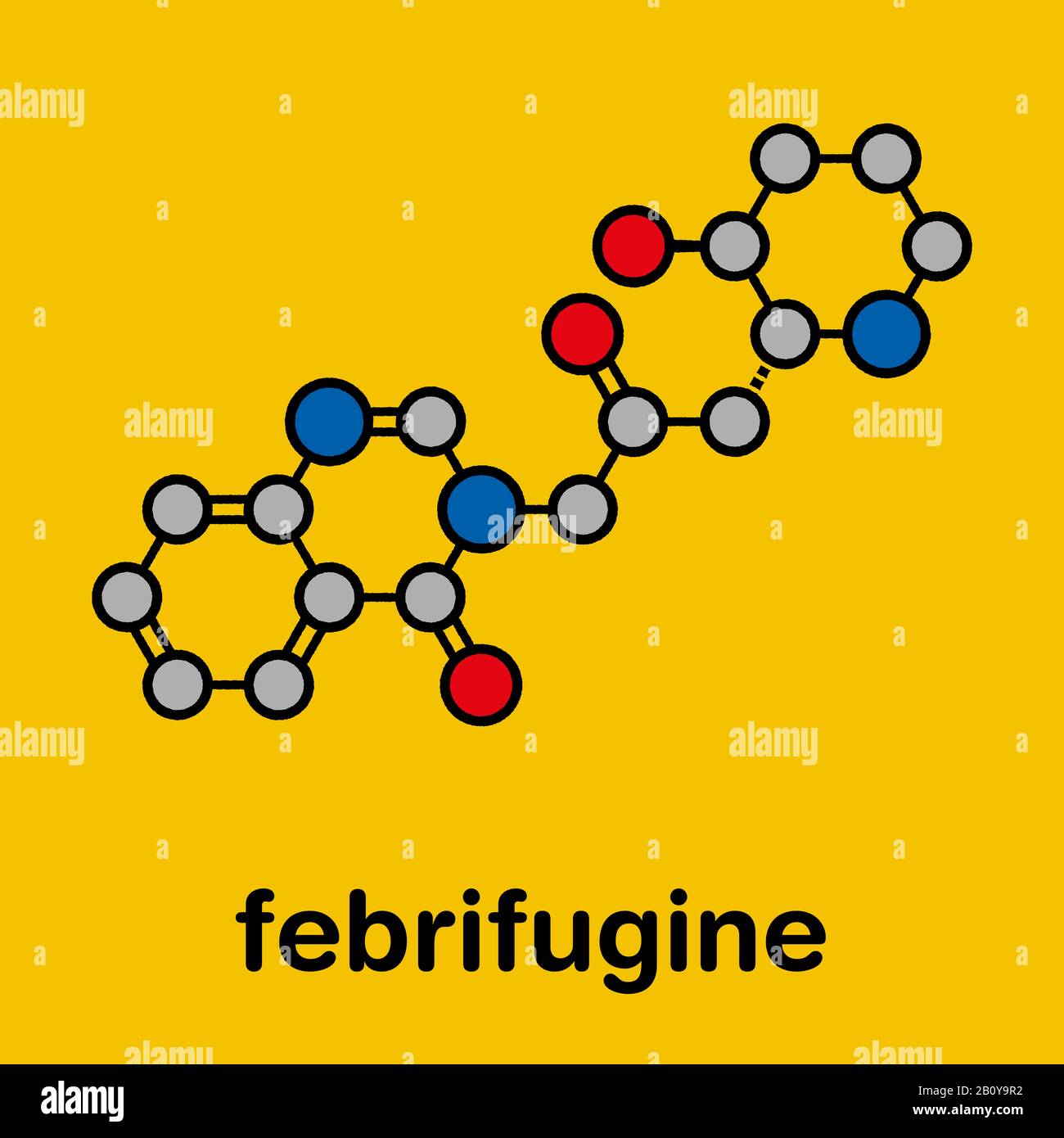 Febrifugine alkaloid molecule, illustration Stock Photo - Alamy