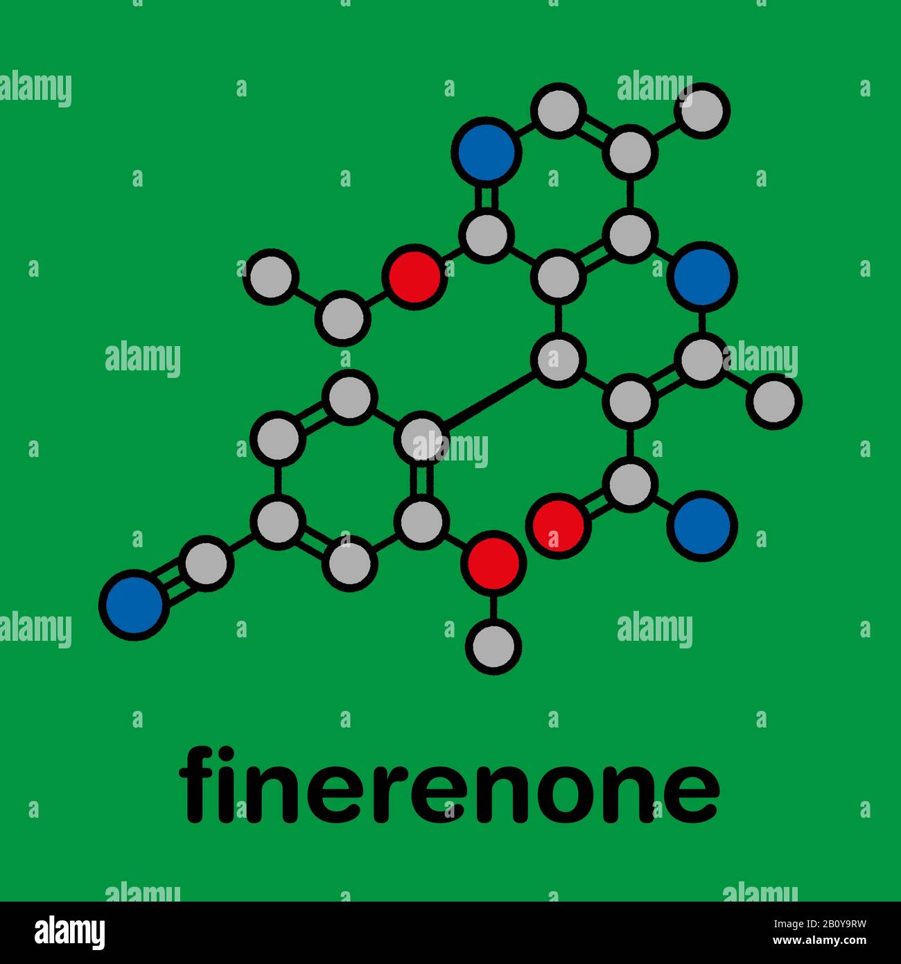 Finerenone heart failure drug molecule, illustration Stock Photo - Alamy