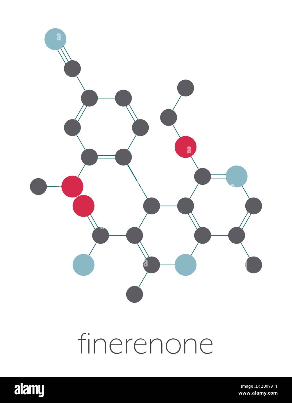 Finerenone heart failure drug molecule, illustration Stock Photo - Alamy