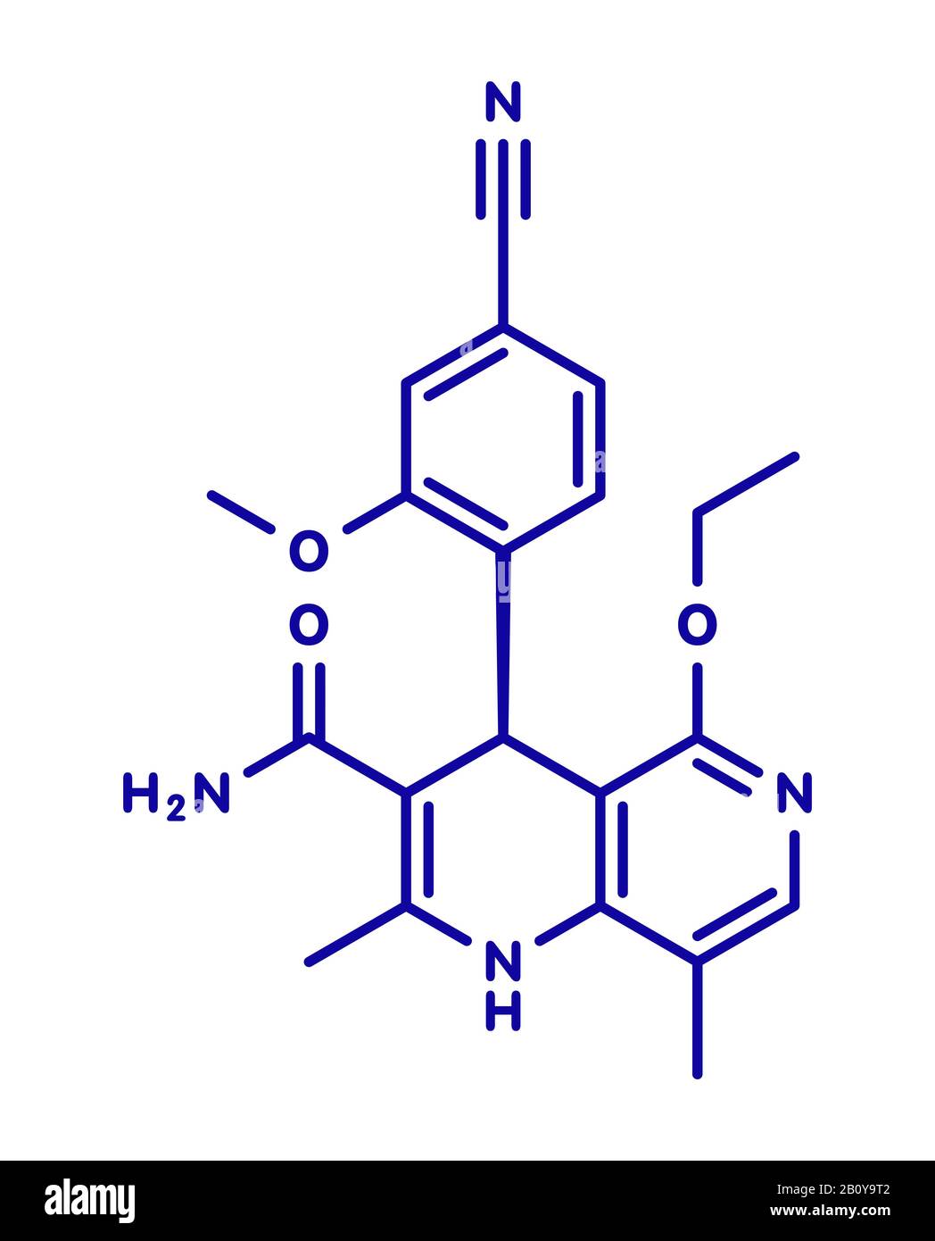 Finerenone heart failure drug molecule, illustration Stock Photo - Alamy