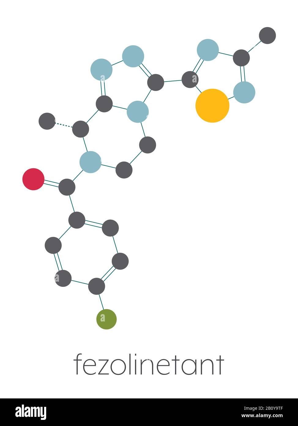 Fezolinetant drug molecule, illustration Stock Photo - Alamy