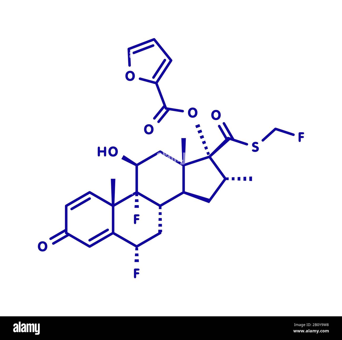 Fluticasone furoate corticosteroid drug molecule Stock Photo - Alamy