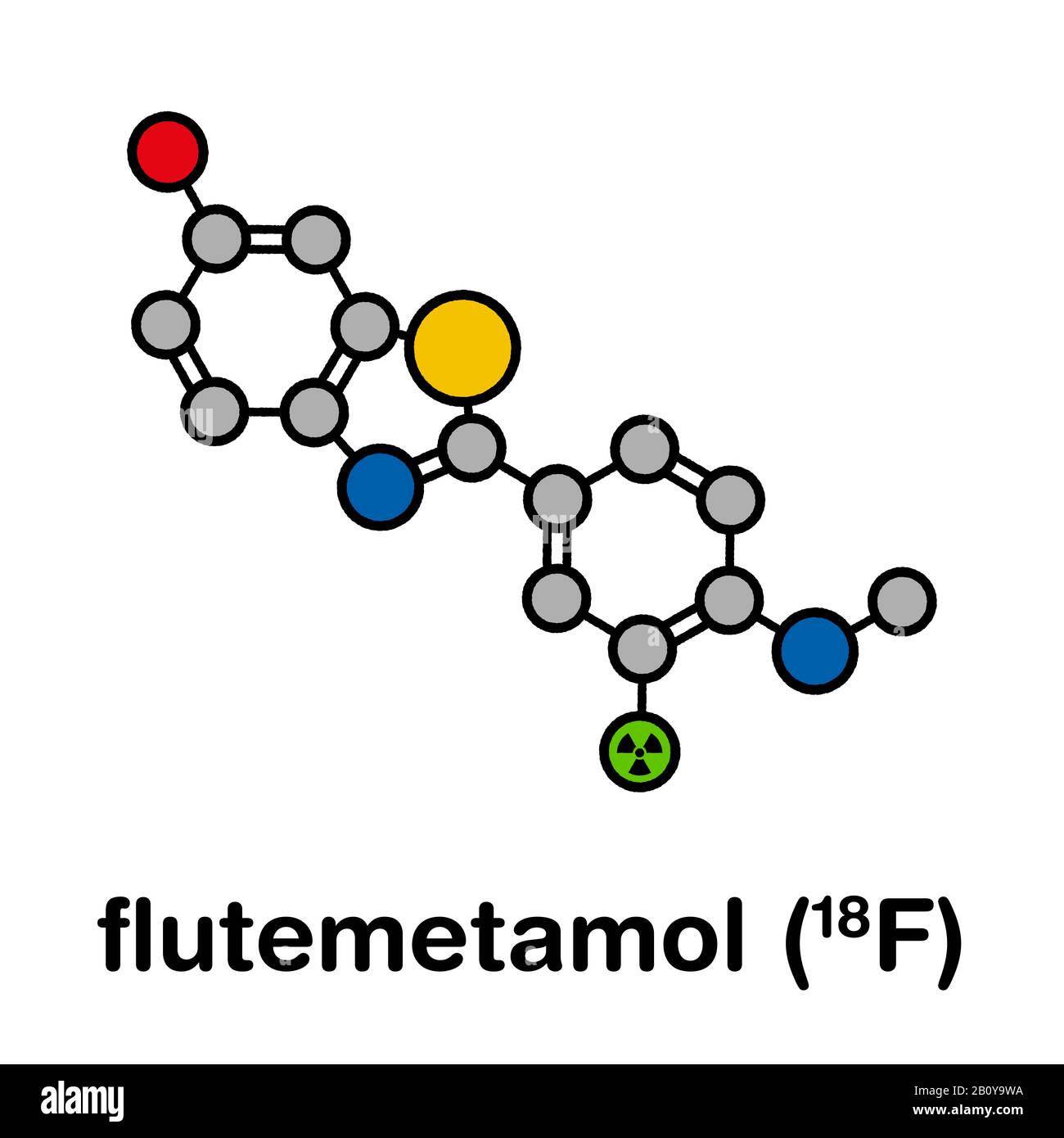 Flutemetamol 18F PET tracer molecule, illustration Stock Photo - Alamy