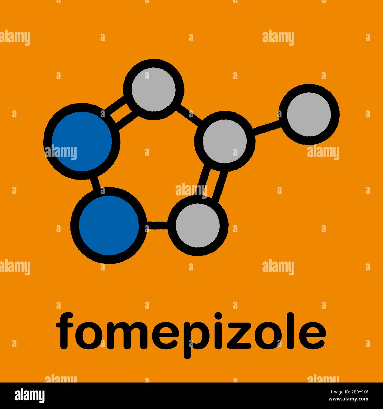 Fomepizole methanol poisoning antidote molecule Stock Photo - Alamy