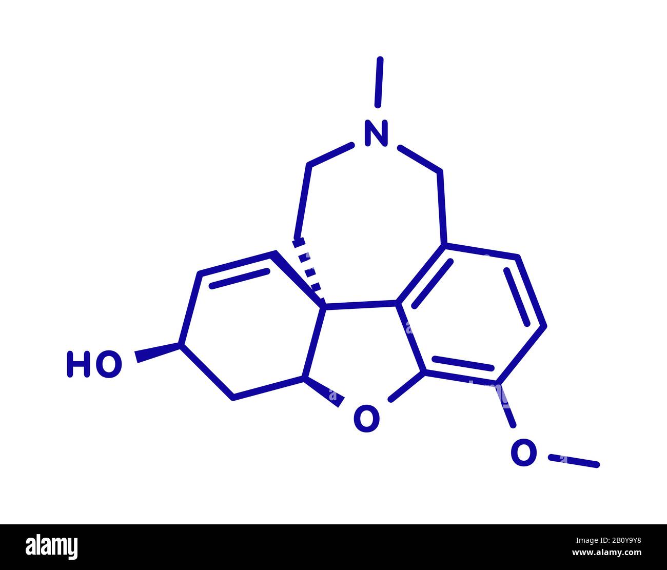 Galantamine alkaloid molecule, illustration Stock Photo - Alamy