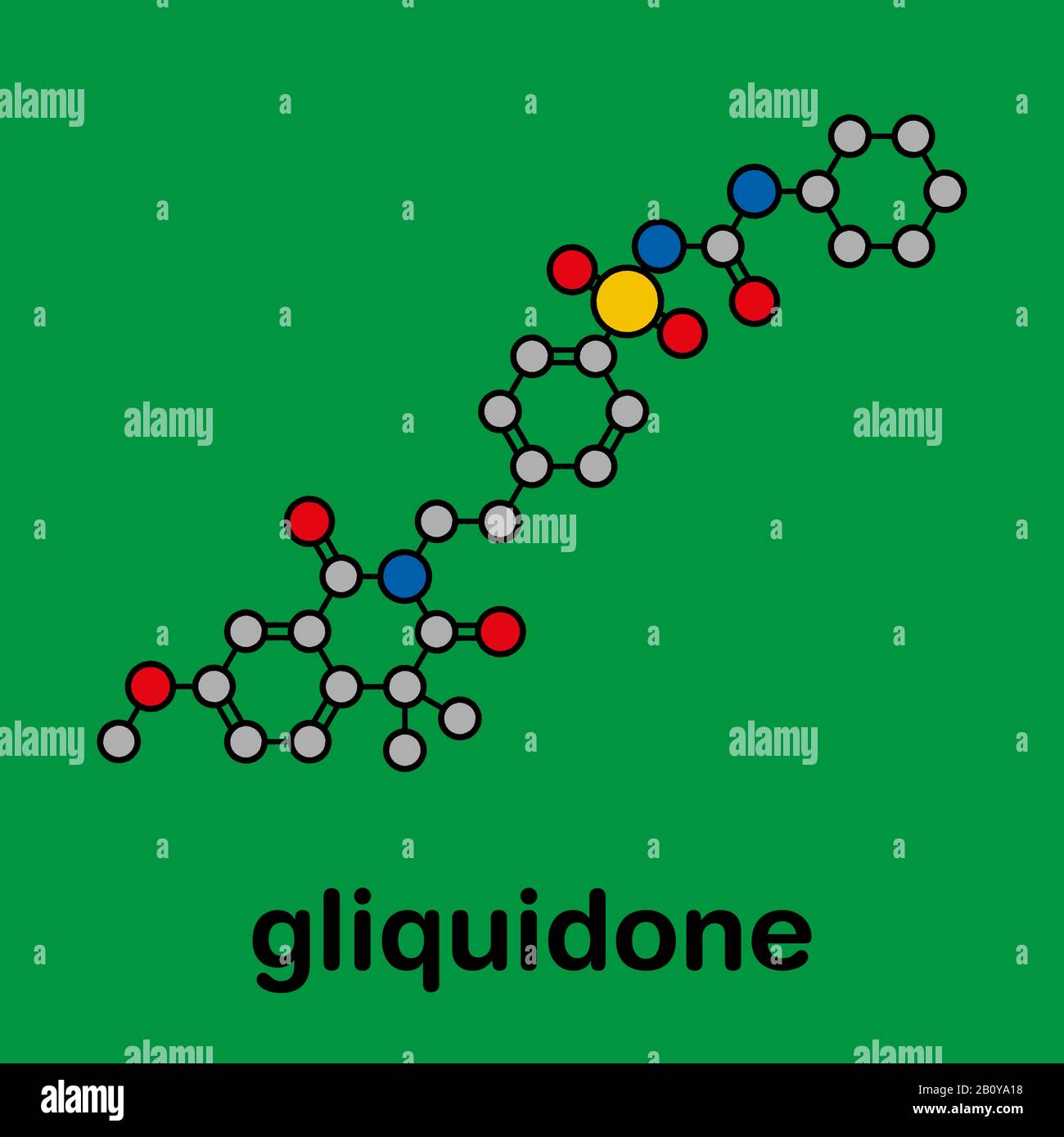 Gliquidone diabetes drug molecule, illustration Stock Photo - Alamy
