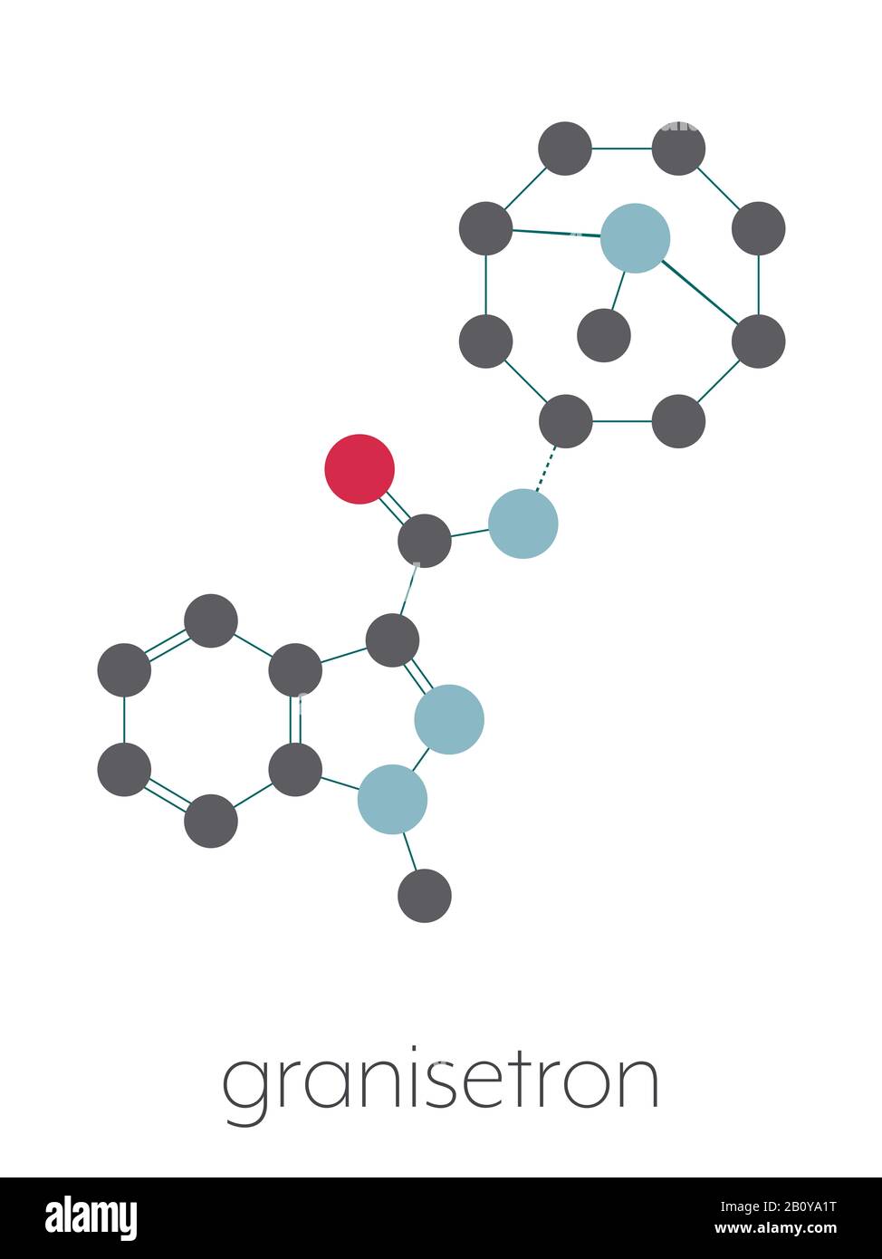 Granisetron nausea and vomiting drug molecule, illustration Stock Photo ...