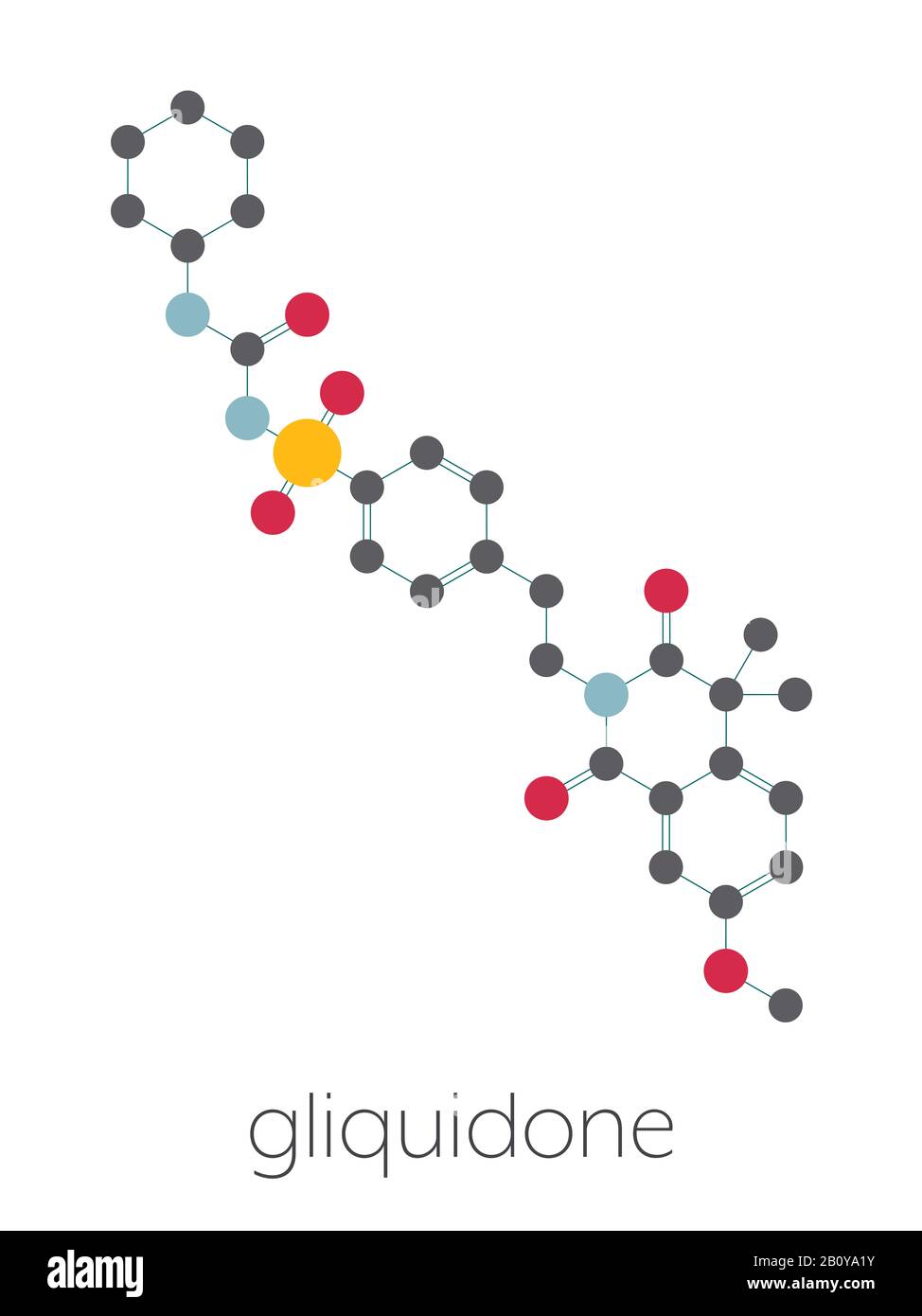 Gliquidone diabetes drug molecule, illustration Stock Photo - Alamy