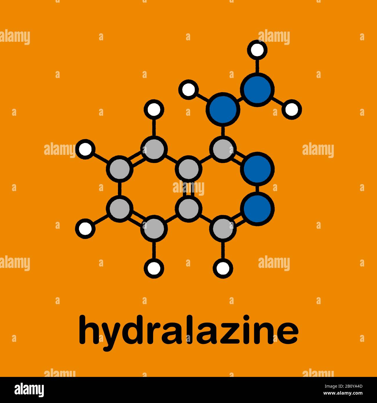 Hydralazine hypertension drug molecule, illustration Stock Photo - Alamy