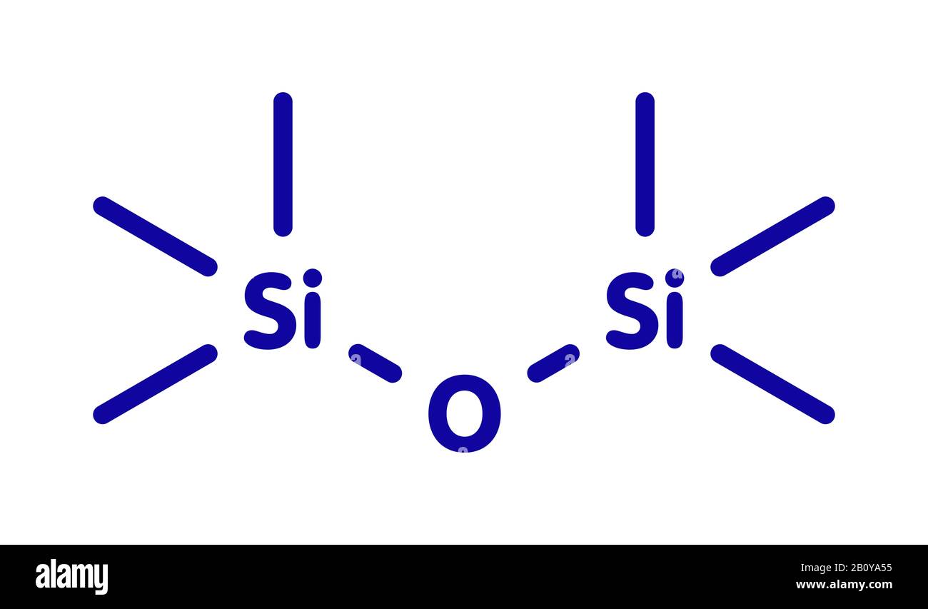Hexamethyldisiloxane organosilicon solvent molecule Stock Photo - Alamy
