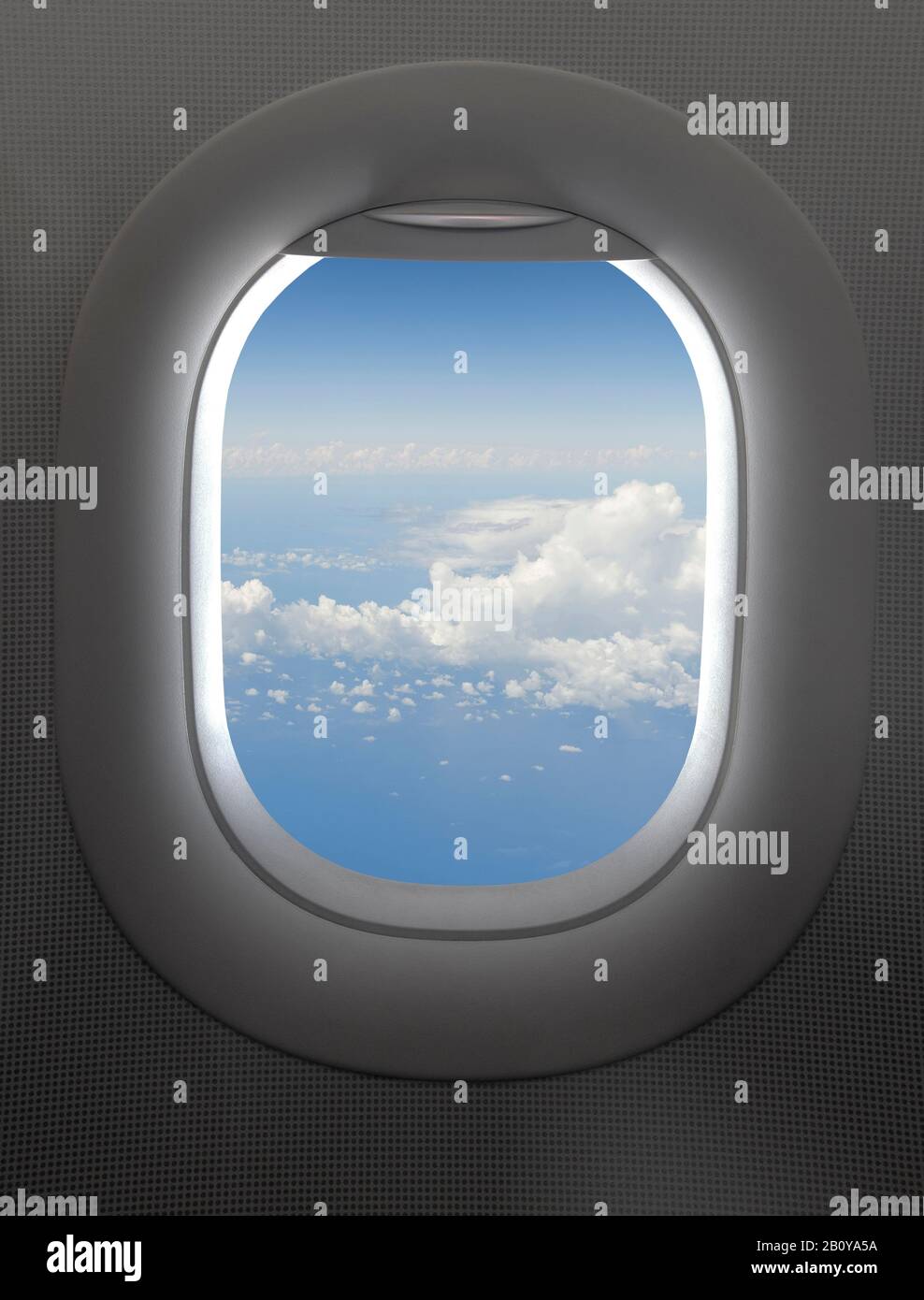 View through an airplane window, clouds Stock Photo - Alamy