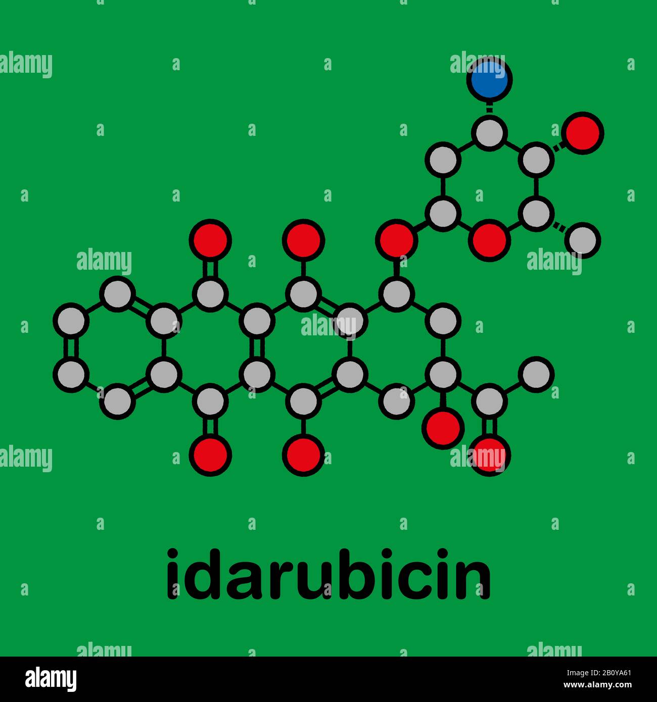 Idarubicin cancer drug molecule, illustration Stock Photo - Alamy