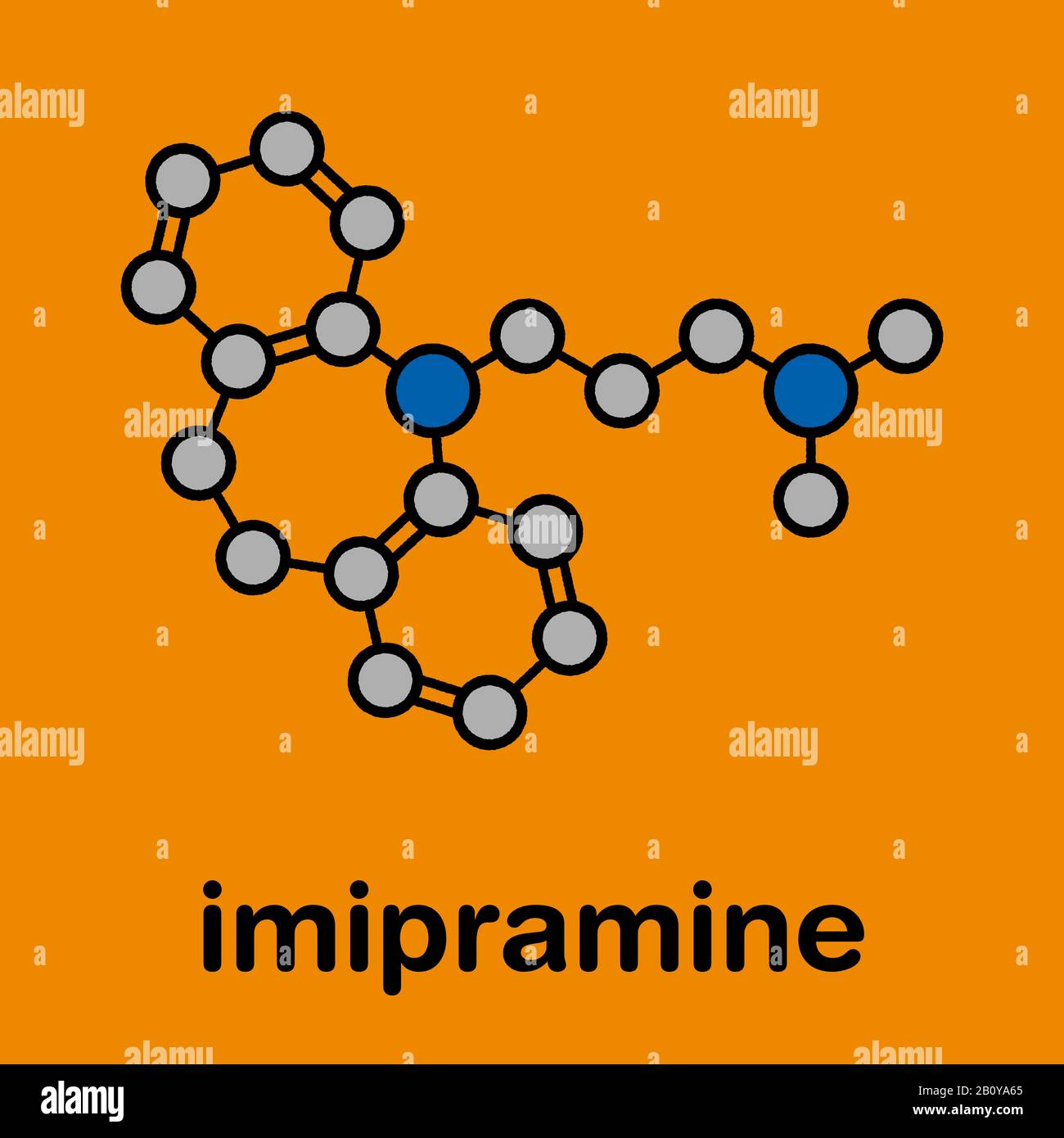 Imipramine antidepressant drug molecule, illustration Stock Photo - Alamy