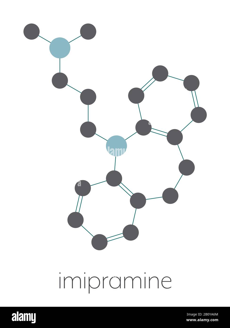 Imipramine antidepressant drug molecule, illustration Stock Photo - Alamy