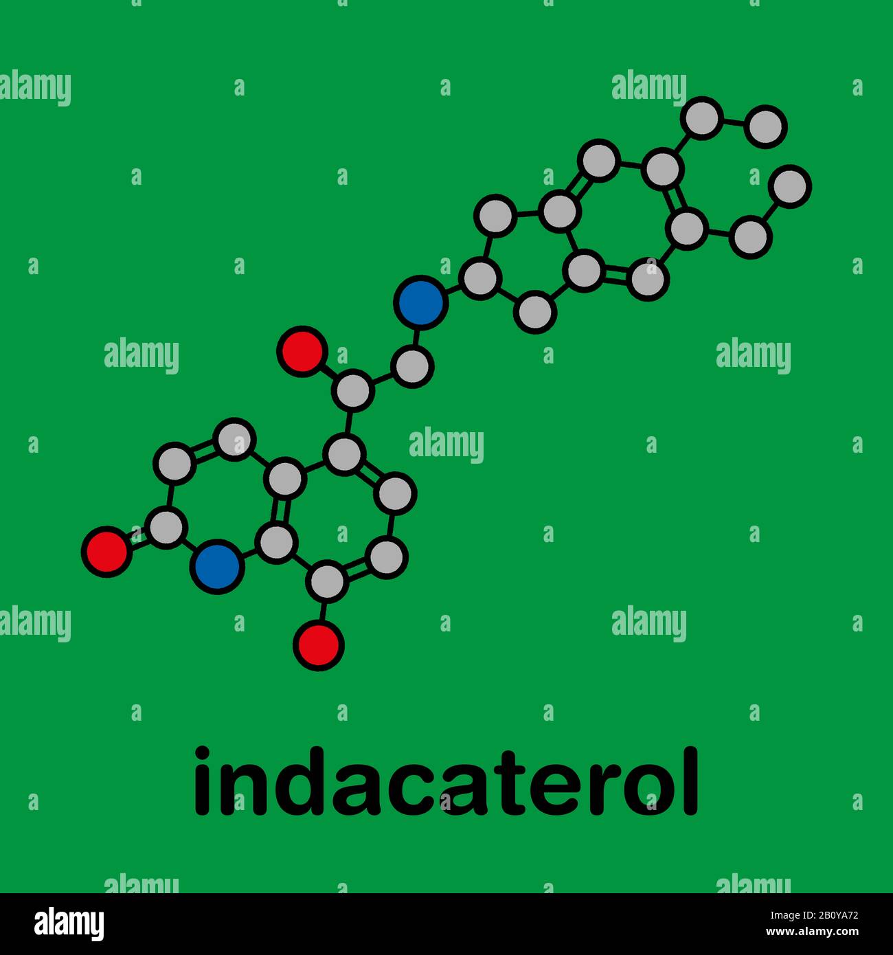 Indacaterol COPD drug molecule, illustration Stock Photo - Alamy