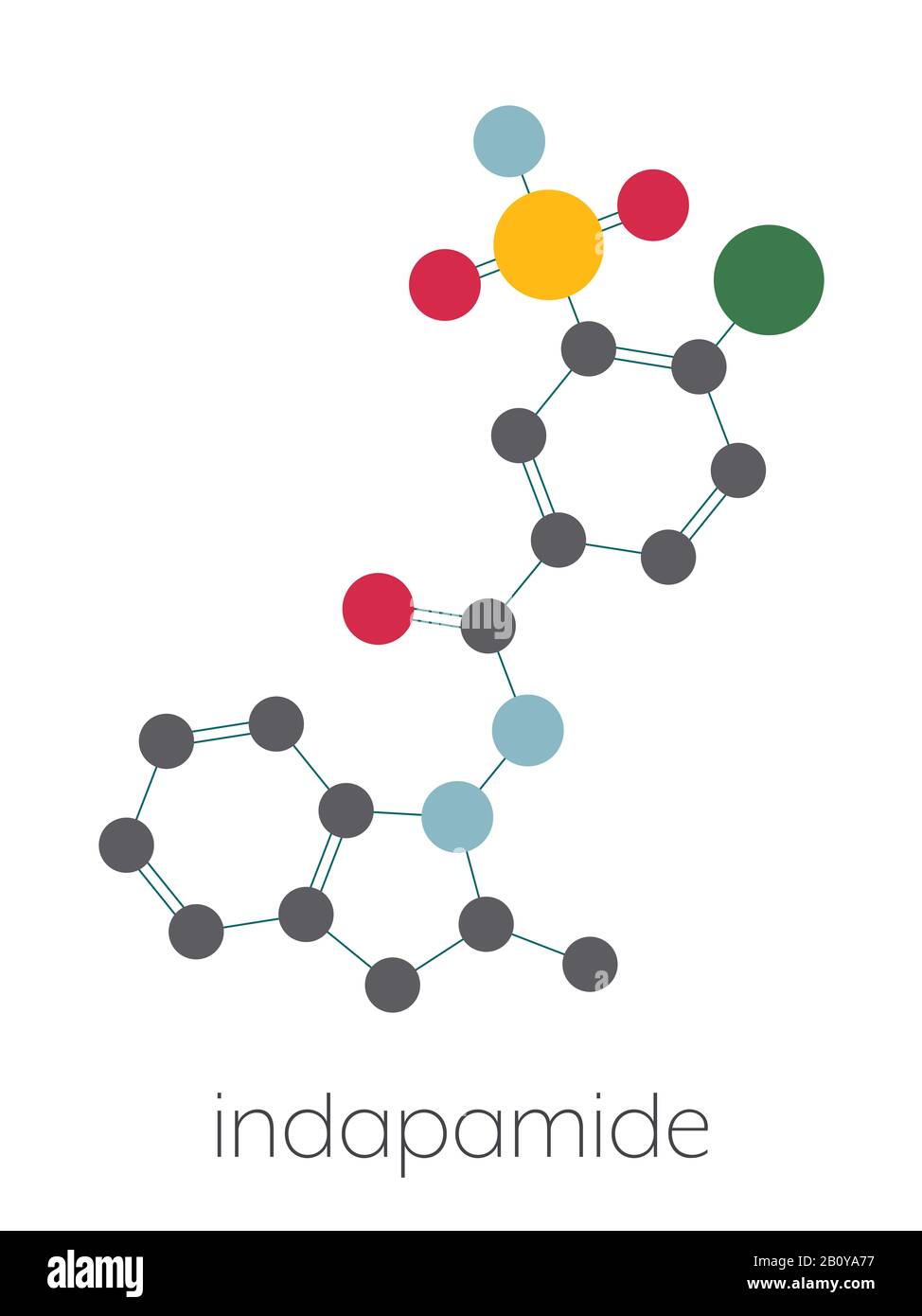 Indapamide hypertension drug molecule, illustration Stock Photo - Alamy