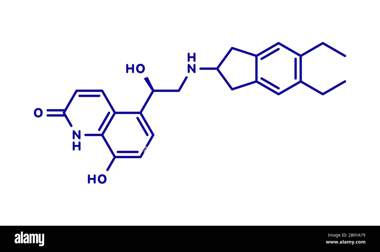 Indacaterol COPD drug molecule, illustration Stock Photo - Alamy